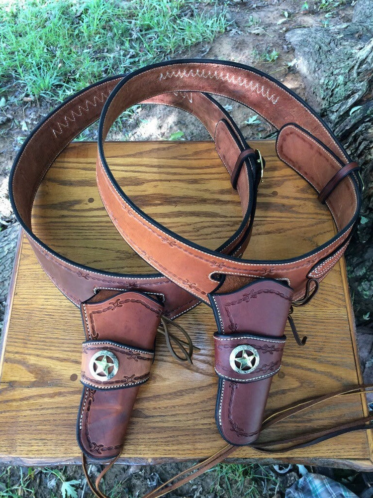 Handmade Cowboy gunbelt, bullet loop, ammo belt, for .22, .38, .357 ...